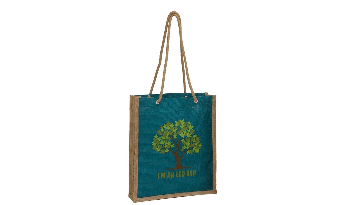 Promotional Jute Tote Bag with Rope Handle - Everything Bags Inc.